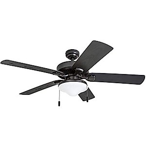 Honeywell Ceiling Fans Belmar 52 Inch Indoor Outdoor LED Light, Damp Rated, Five Blade, Bronze, 50512-01
