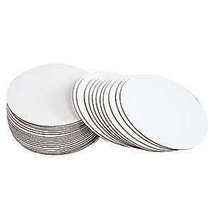 ONE MORE [30pcs] 6" White Cakeboard Round,Disposable Cake Circle Base Boards Cake Plate Round Coated Circle Cakeboard Base 6inch,Pack of 30
