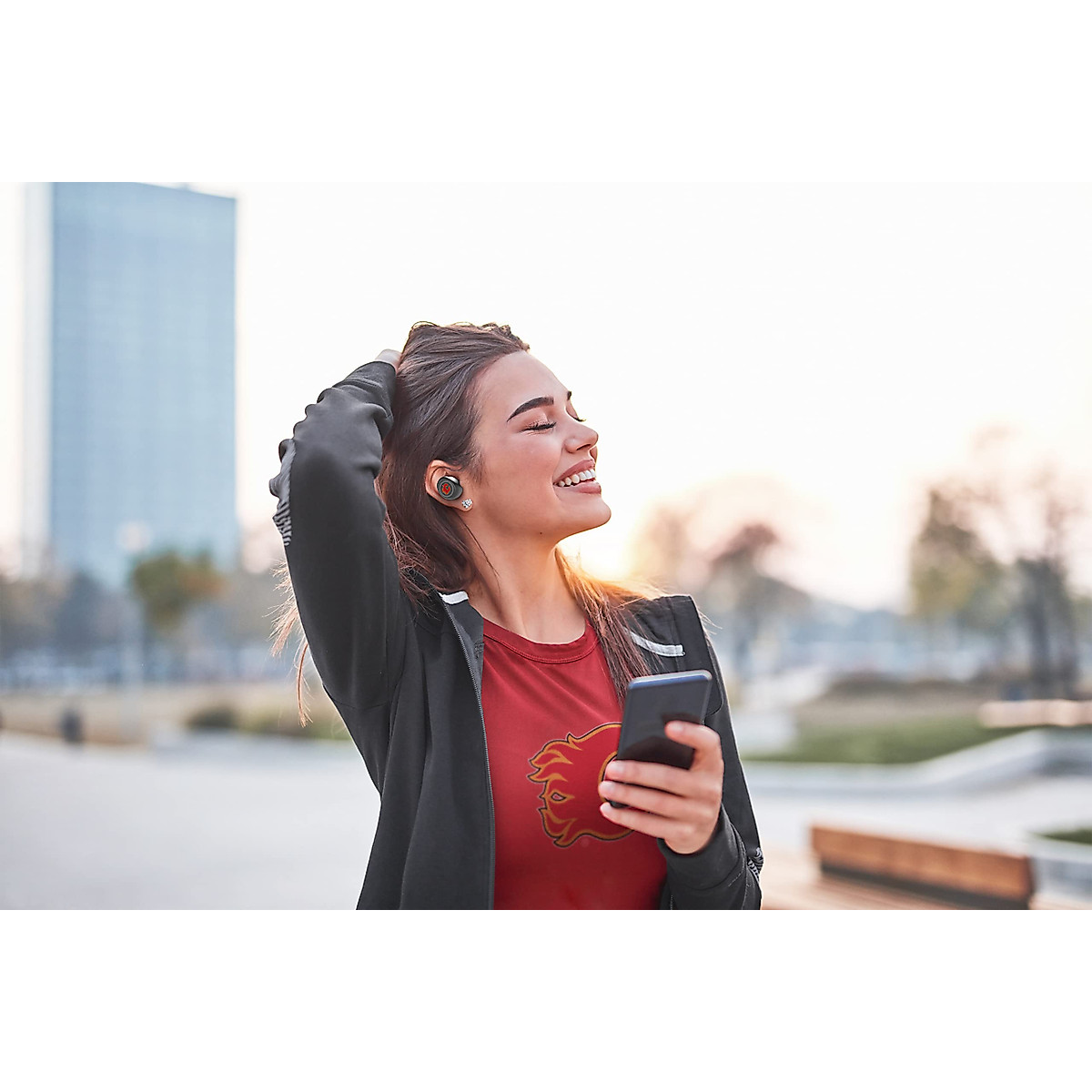 NHL Calgary Flames True Wireless Earbuds, Team Color