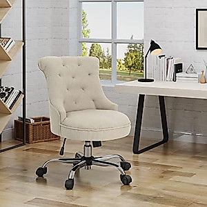 Christopher Knight Home Tyesha Desk Chair, Wheat + Chrome