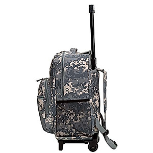 Rockland Double Handle Rolling Backpack, ACU Camo, 17-Inch