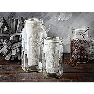 Cold Brew Filter for Mason Jar Wide Mouth Coffee Maker, UPGRADED Stainless Steel Mesh with Silicone Seals (2 Quart (64 Ounces)