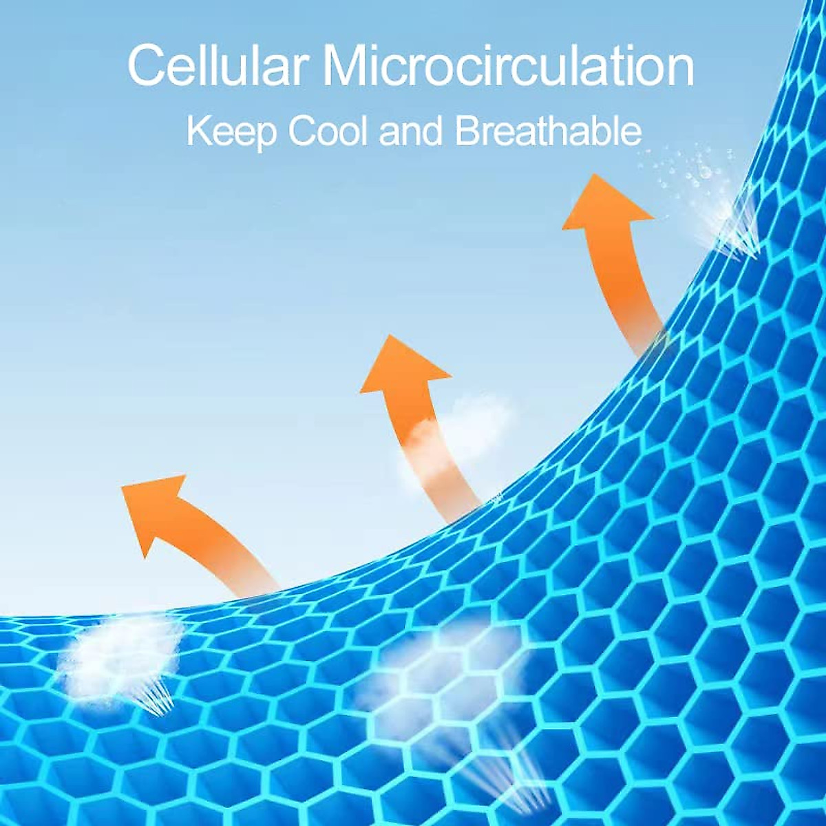 AceJoy Gel Seat Cushion Cooling Pad Double Layers Size 16 * 14 * 1.5 Inches