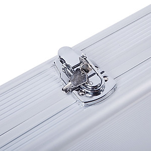 USAStock Shotgun Case 135x28x10cm Aluminum New Framed Locking Gun Pistol Handgun Lock Box Hard Storage Carry Case Silver