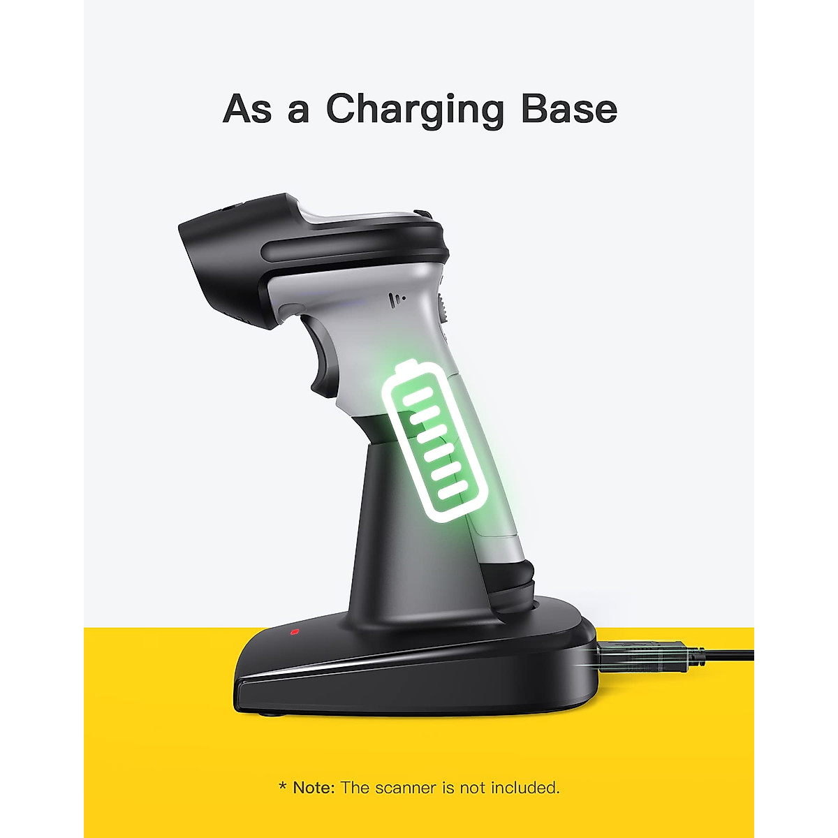 InateckBarcode Scanner with Charging Base, Bundle Product, BCST-70 and BS04001