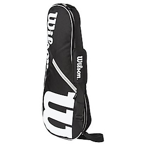 Wilson Federer Pro Staff Precision XL 110 Gloss Red Tennis Racquet in Grip Size 4 3/8" Bundled with a Black Advantage II Tennis Bag (Incredible Feel and Control)