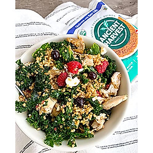 Ancient Harvest Microwavable Quinoa Sea Salt, USDA Organic, Non-GMO ingredients, Ready to Eat, Vegan Plant Based Protein, Gluten-Free, No Refrigeration Required, Family Size 16oz (Pack of 6)