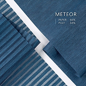 GoDear Design Adjustable Sliding Vertical Blinds for Sliding Glass Doors 45.8"- 86" W x 96" H, Extendable Panel Track Blinds, Hanging Room Dividers, Blue Trimmable Woven Fabric, Semi-Sheer, Meteor