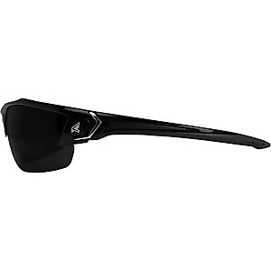 Edge TSDK216VS-G2 Khor G2 Polarized Wrap-Around Anti-Fog/Vapor Shield Safety Glasses, Anti-Scratch, Non-Slip, UV 400, Military Grade, ANSI/ISEA & MCEPS, 5.04" Wide, Black Frame/Smoke Lens