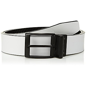 Nike Men's Standard Carbon Fiber-Texture Reversible Belt, Black/White, 36