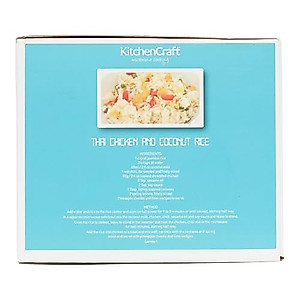 KitchenCraft Rice Cooker - Microwave Steamer, BPA Free Plastic, 1.5 Litre, White/Red