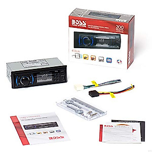 BOSS Audio Systems 612UA Multimedia Car Stereo - Single Din, No CD DVD Player, MP3, USB Port, AUX Input, AM/FM Radio Receiver