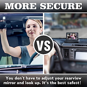 Baby Car Mirror, Car Baby Camera Monitor, Safety Car Seat Mirror Camera with 4.3'' HD, Wide Crystal Clear View, Night Vision, Not Need to Turn Around, Observe The Baby's Every Move at Any Time