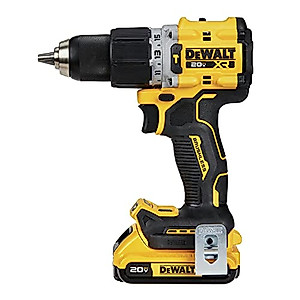 DEWALT 20V MAX* XR® Brushless Cordless 1/2 in. Hammer Drill/Driver Kit (DCD805D2), Yellow