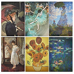 The Gifted Stationery 20 Pack Impressionist Artist Posters for Office, Dorm, Apartment, 13x19 in