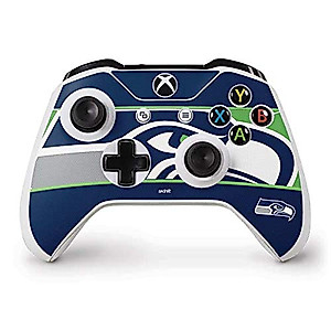 Skinit Decal Gaming Skin Compatible with Xbox One S Controller - Officially Licensed NFL Seattle Seahawks Zone Block Design