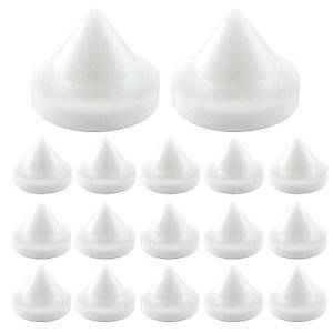 HARSKIYER 60pcs 1/2'' Rubber Door Silencer, White Metal Door Silencer Hinge Outlet Door Silencer Metal Door Stop Silencers for Metal Door Metal Frame