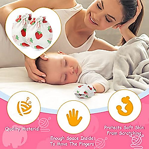 Geyoga Newborn Baby Mittens No Scratch Mittens Soft Elastic Infant Baby Gloves Mittens for 0-6 Months Baby(Lovely Style, 40 Pairs)