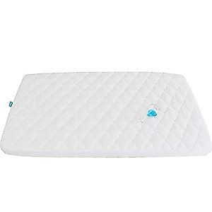 Pack n Play Mattress Pad and Pack N Play Mattress Topper, Trifold Playard Mattress Topper, Waterproof Crib Mattress Pad Cover for Pack N Play - 39" x 27" Fitted Pad