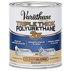 Varathane 284470 Triple Thick Polyurethane, Quart (Pack of 1), Gloss, 32 Fl Oz