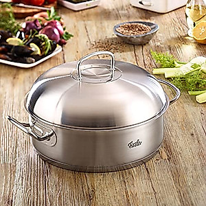 Fissler Original-Profi Collection 2019 Stainless Steel Round Roaster with Lid, 5.1 Quart