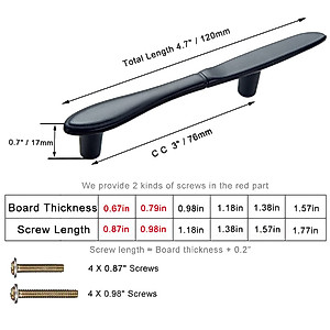 Sinyiol 2Pcs Matte Black Funny Cutlery Tableware Cabinet Pulls,Creative Spoon Fork Knife Shape 3" Hole Center Vintage Kitchen Cupboard Pulls Handles,Cute and Fun (2Pcs, Fork, Matte Black)