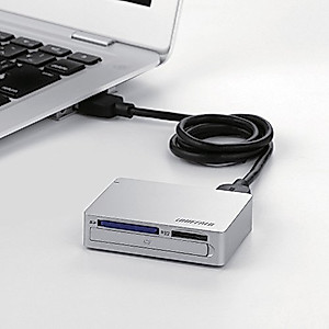 Buffalo BSCR25TU3BK USB 3.0 High Speed Transfer Card Reader, High-End Model, Black