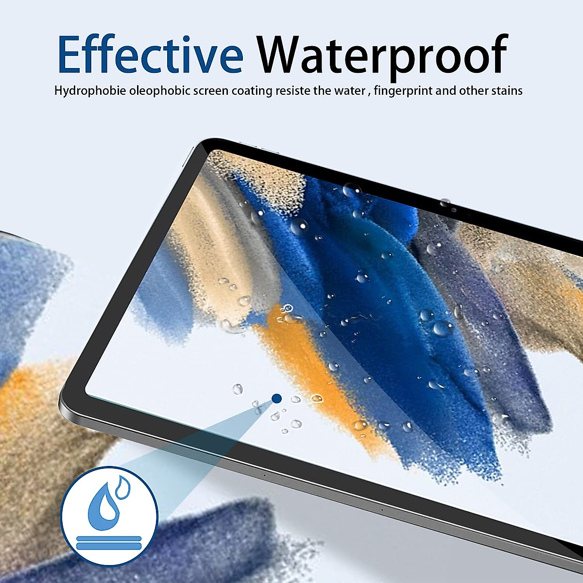 DEERLAMN (3 Pack) for Samsung Galaxy Tab A8 Screen Protector,Anti-Scratch 9H Hardness Tempered Glass Compatible with Galaxy Tab A8 10.5 Inch Tablet (SM-X200/X205/X207)