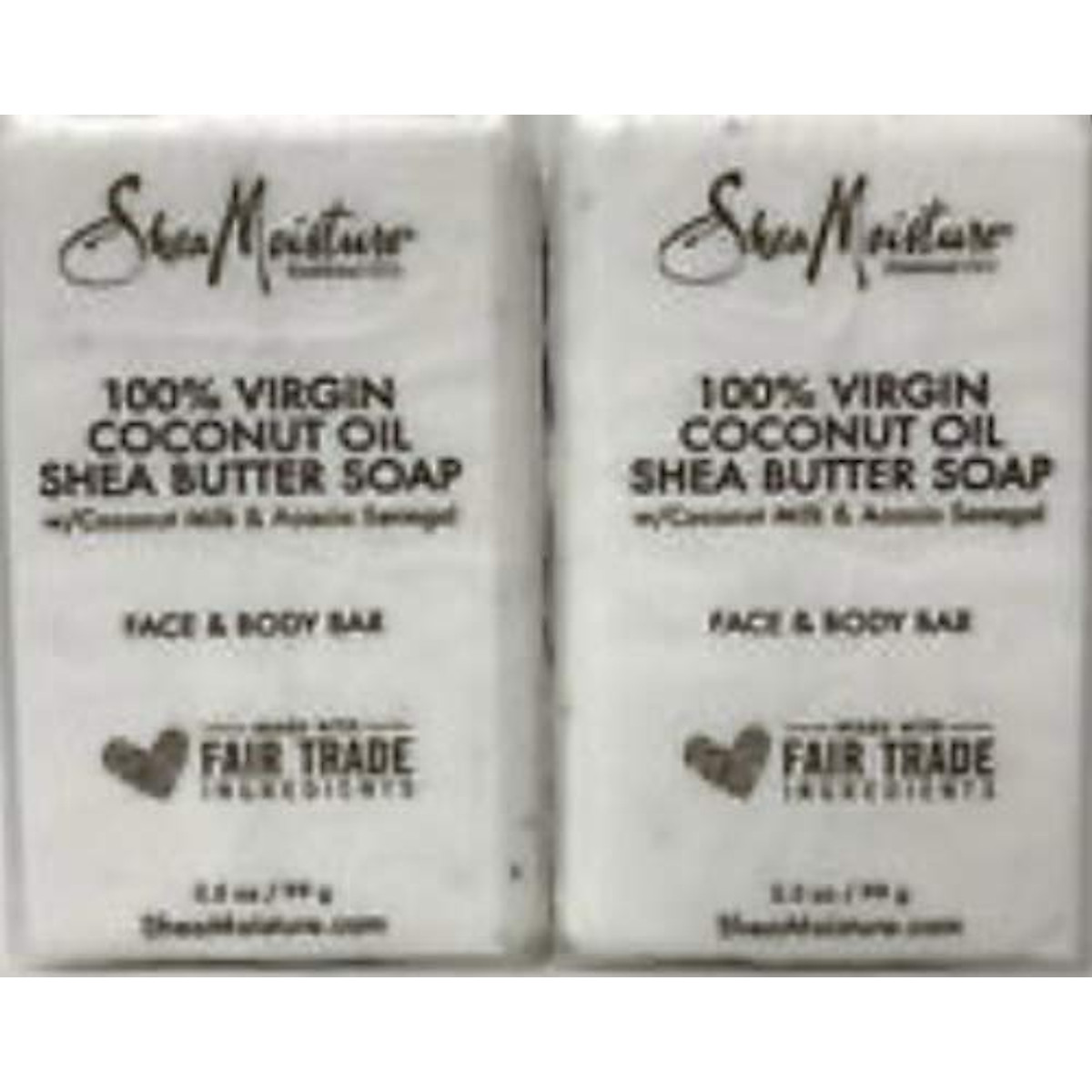 Shea Moisture Sheamoisture 100% Virgin Coconut Oil Shea Butter Bar and Face Soap 3.5 oz ( 4 Pack )