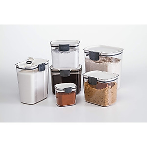 Progressive International Prepworks Mini ProKeeper 1.5 Cup Spice, Herb, Baking Soda/Powder, Snack Airtight Food Storage Container, Clear