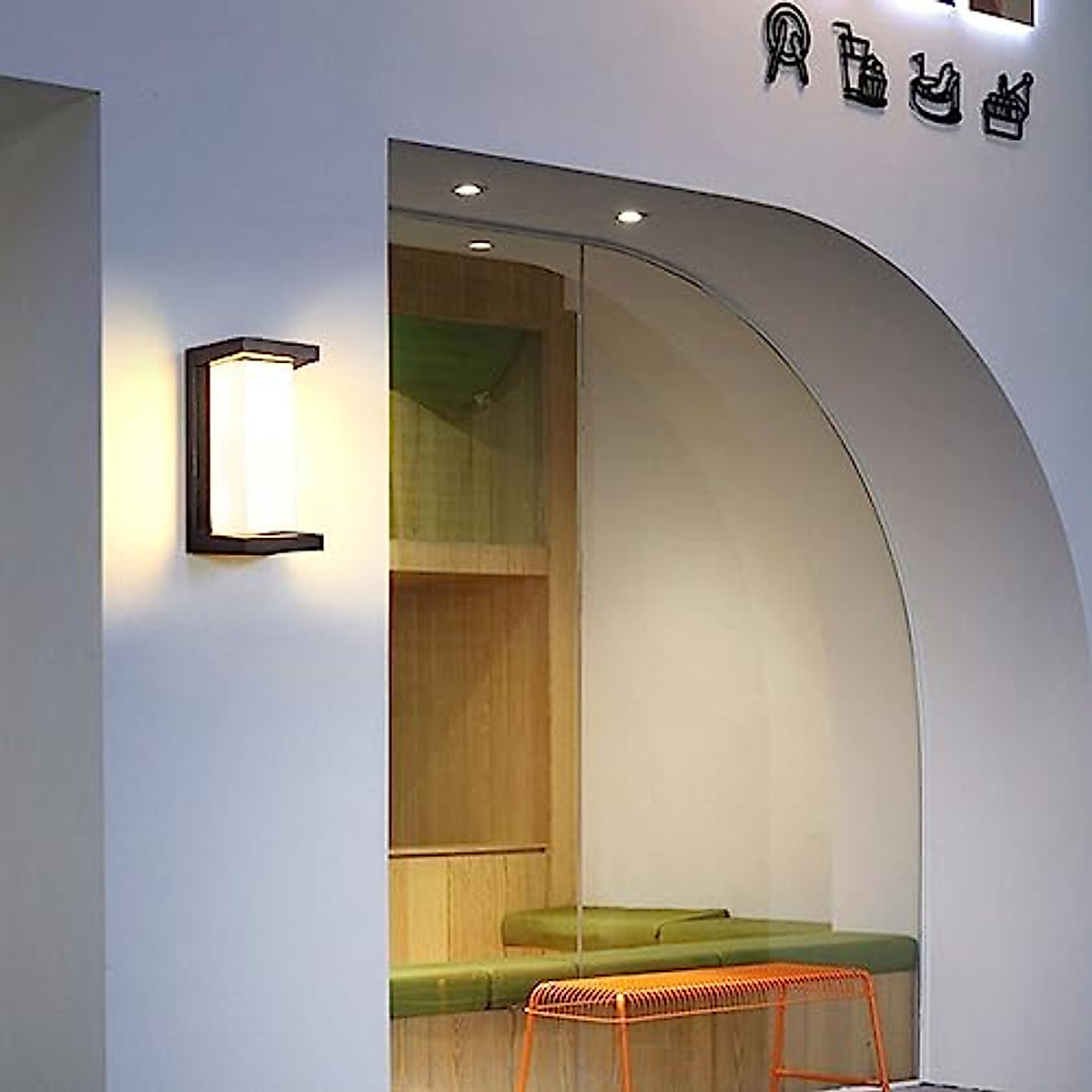 WENZIFI Outdoor Wall Lights 12W LED Wall Sconces IP65 Waterproof Wall Lamps Black Finish Die Cast Aluminum Wall Mounted Lamps for Porch Courtyards Garage Foyer Front Door