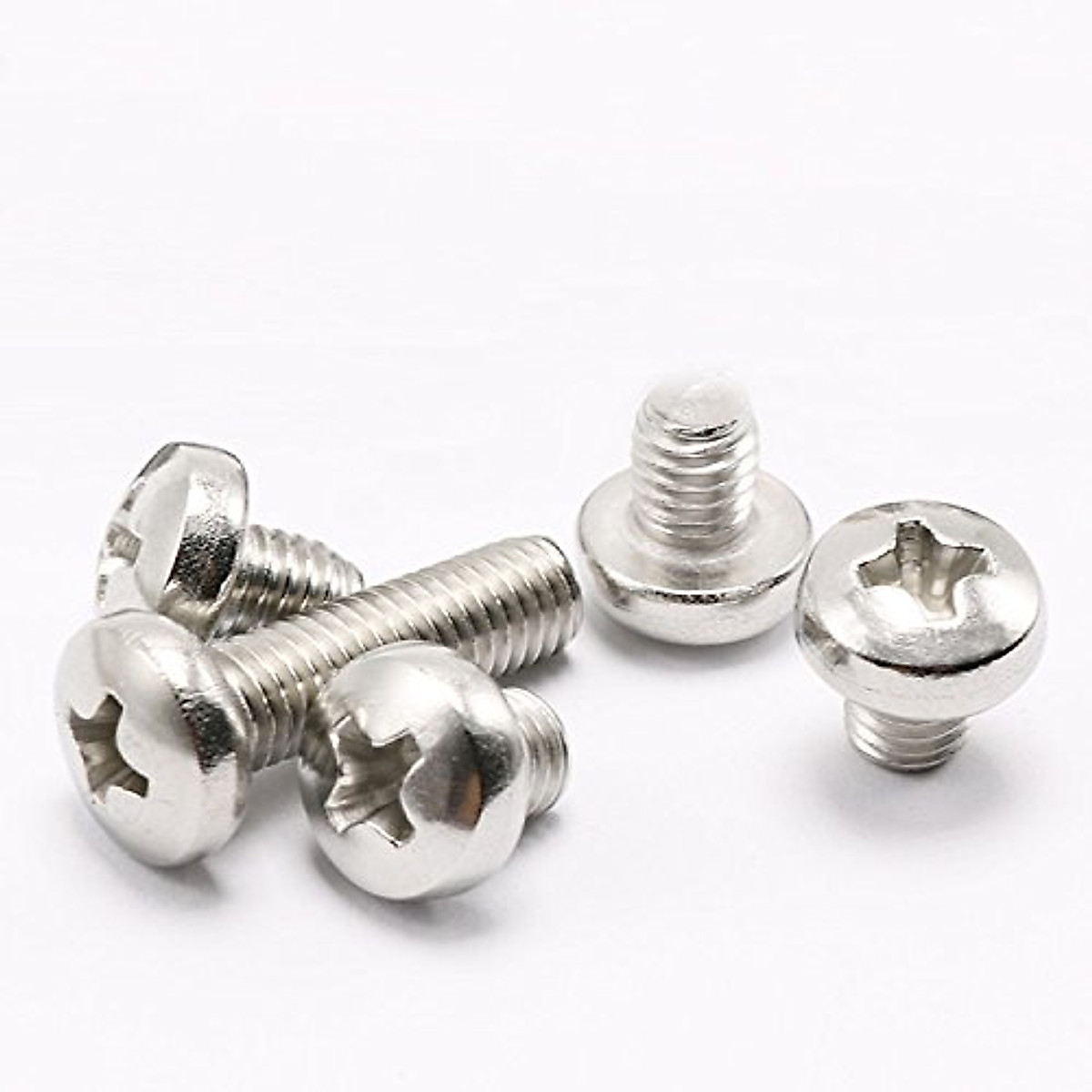 #4-40 x 3/8 Phillips Pan Head Machine Screws,Stainless Steel,Full Thread,Right Hand,Pack of 100