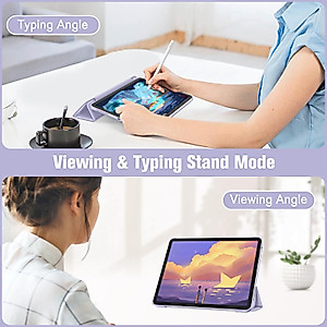 Fintie SlimShell Case for iPad Air 11-inch M2 (2024), iPad Air 5th Generation (2022) / iPad Air 4th Gen 10.9 Inch - [Magnetic Clasp] Lightweight Stand Case with Frosted Back Cover, Lilac Purple