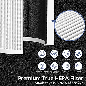 A1 Filter Compatible with VEWIOR Air Purifie-r A1, HQSC-50, HQKJ-80, AMEIFU AP01W, KOIOS HQKJ-50 Tailulu PUR0003, H13 True HEPA Filter for VEWIOR A1 Air Purifie-r Replacement Filter, 2 Pack