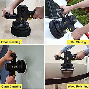 Buffer Polisher, 6-inch Electric Variable Speed Car Buffer Machine, Random Orbital Polisher Waxer Kit with 3 Pads for Car Detailing Polishing and Waxing, CUBEWAY