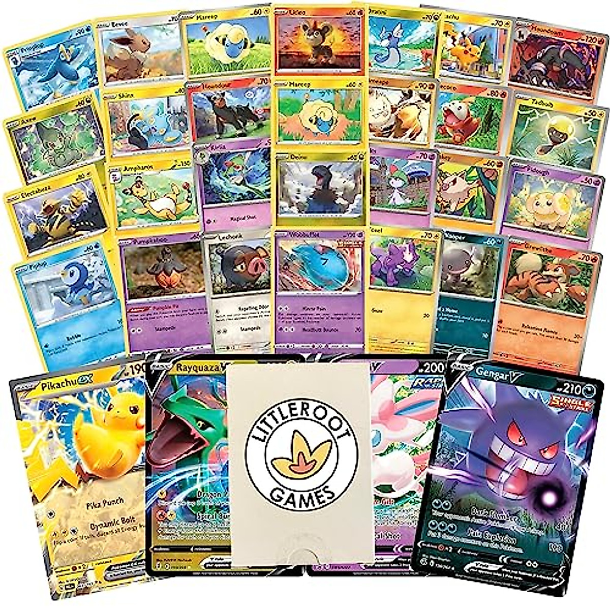 Littleroot Games Ultra Rare Card Collection - 50 Total Cards! 5 Holo Cards, 3 Rare Cards, and 1 Ultra Rare Card!