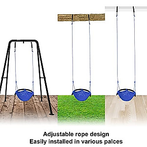 Hi-Na Kids Swing Seats Indoor Hand-Made with Adjustable Rope, Outdoor Tree Child Swing Seat for Kids for Backyard, Playground, Outside