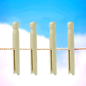 Home-X Peg Clothespins for Hanging Laundry, Decor, or Arts and Crafts (Pack of 24)