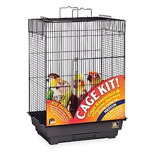 Prevue Hendryx 91351 Square Roof Bird Cage Kit, Black,1/2"