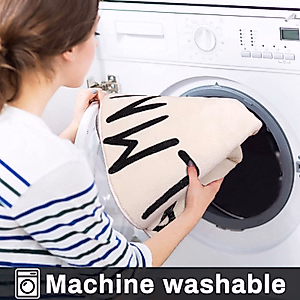 LIVEBOX ABC Play Room Round Kids Rug Circle for Playroom, Learning Nursery Rug Alphabet Washable Rug for Baby Boy and Girl Bedroom, Non-Slip Educationa Carpet for Toddlers (59",Black,Beige)