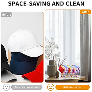 ENROSLU Hat Organizer for Baseball Caps Set of 2 | Hat Holder for up to Baseball Caps | Tabletop Hat Rack Stand Hat Storage Display Baseball Cap Organizer for Desk Closet Shelf Dresser(patents)