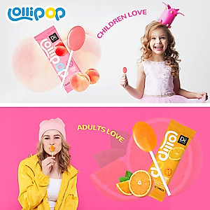 DC24 DAILY CARE Sugar Free Lollipops with Vitamin C, Healthy Suckers with Xylitol, Assorted Fruit Flavored Hard Candy for Kids, Non-GMO, Gluten Free, 64 Count