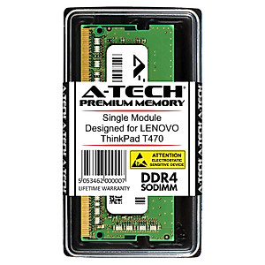 A-Tech 8GB RAM for Lenovo ThinkPad T470 | DDR4 2400 SODIMM PC4-19200 1.2V 260-Pin Memory Upgrade Module