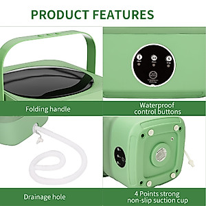 Portable Washing Machine,Mini Washer and Dryer Combo,New Upgraded 9L Large Capacity Foldable Washer.Deep Cleaning of Baby clothes and other Small Clothes.Mini Washing Machine for Apartments, Travel.