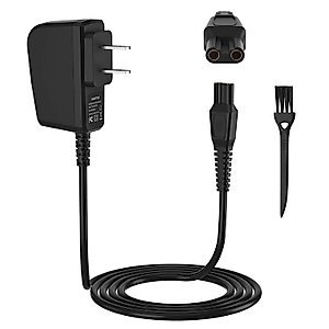 Charger Cord Fit for Philips Norelco HQ8505 7000 5000 3000 9000 Series Electric Shaver Razor,Aquatec, Arcitec, Multigroom Beard Trimmer 15V AC Adapter Power-Supply Cord (Charger+Brush)