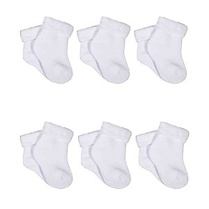Gerber Baby 6-Pair Sock, White, Preemie