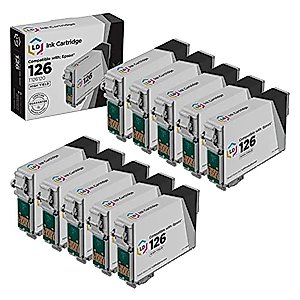 LD Remanufactured Replacement for Epson 126 Ink Cartridge T126120 (Black, 10-Pack)