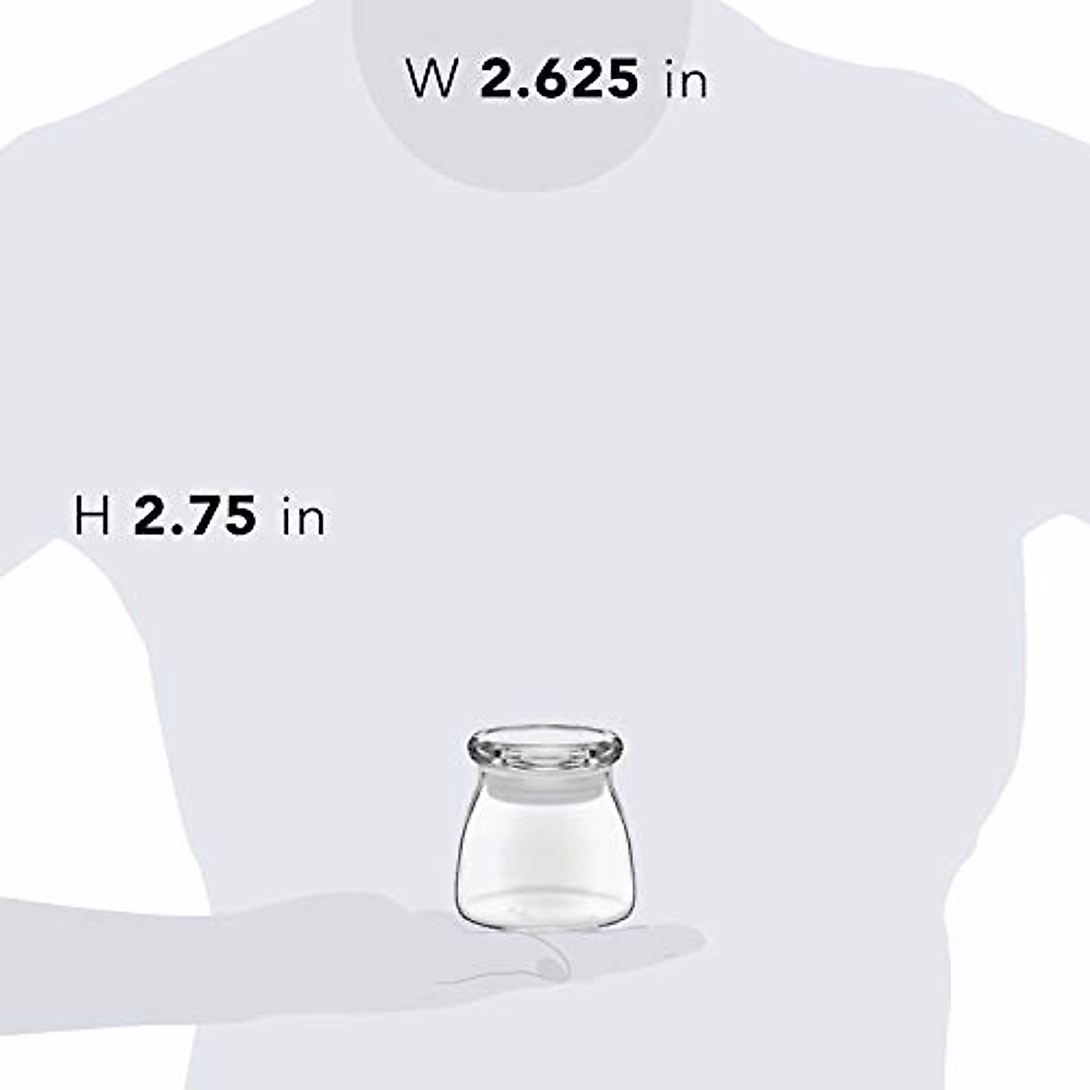 Libbey Vibe Mini Glass Jars with Lids, 4.5-ounce, Set of 12