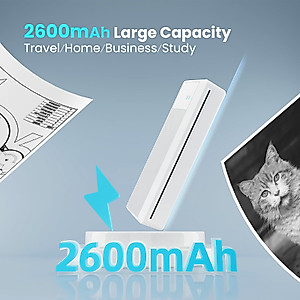 vretti Portable Printers Wireless for Travel, P83 inkless Printer with 304DPI, Portable Thermal Printer, Instant Printing, Inkless Printer for iOS&Android, Support 8.5" X 11" US Letter&Legal A4&B5