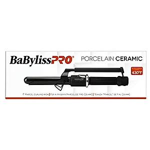 BaBylissPRO BP100MUC Porcelain Ceramic Marcel Curling Iron, 1 Inch